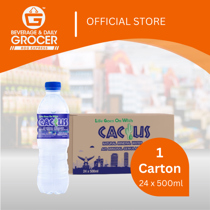 Cactus Mineral Water ( 24 x 500ml ) 1 Carton | Lazada