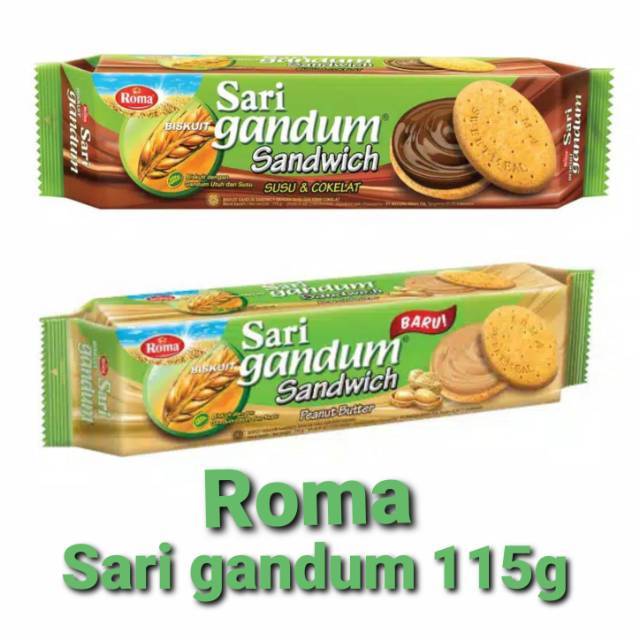 Biskuit Roma Sari Gandum Sandiwch Coklat dan Susu 115 gr | Lazada Indonesia