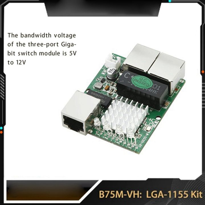 3 Port Switch Module Gigabit RJ45 Standard Port Network Switch Module ...