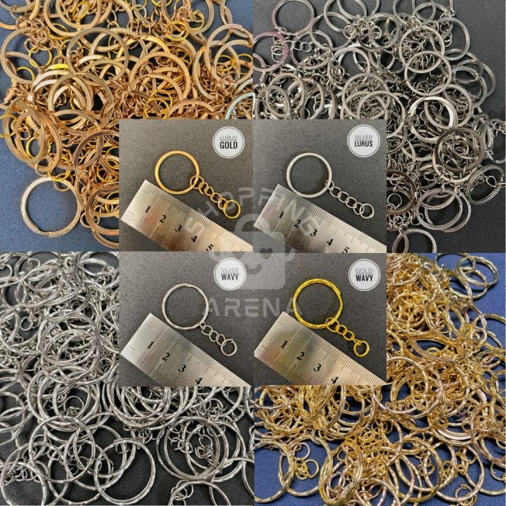 Keychain Circle Ring Gantungan Kunci Lingkaran Polos Lurus Bentuk ...