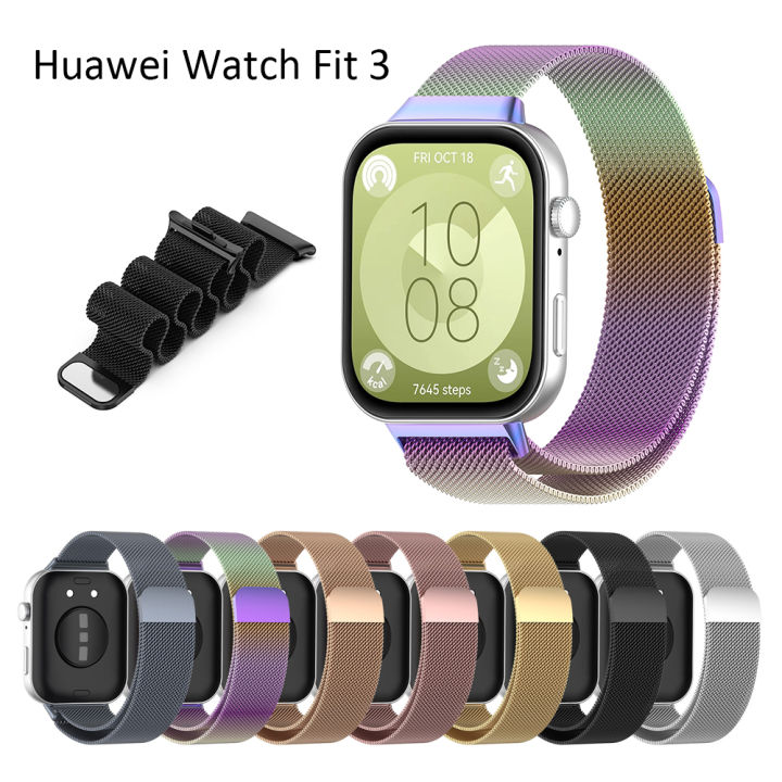For Huawei Watch Fit 3 4 Pro metal strap classic loop smart watch band ...