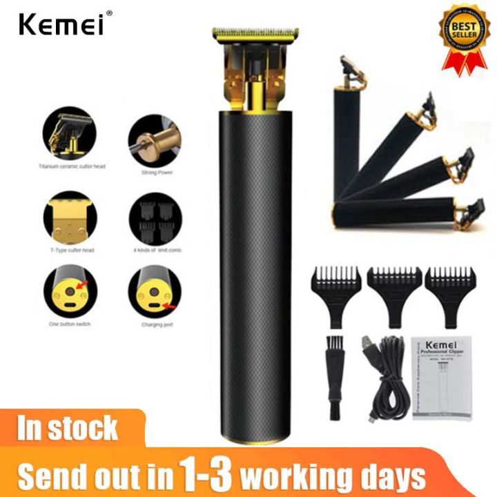 Kemei KM-1971 Pro Li T-outliner Heavy Skeleton Hitter Cordless Clipper ...