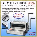 GEMET D-2050 Mesin Jilid DUA FUNGSI, Plastik & Kawat (3:1), Kertas F4 ...