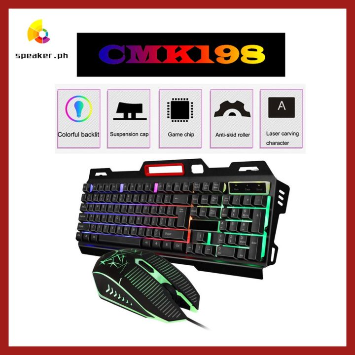 Colorful LED USB Wired Computer Laptop Gaming Keyboard And Mouse ...