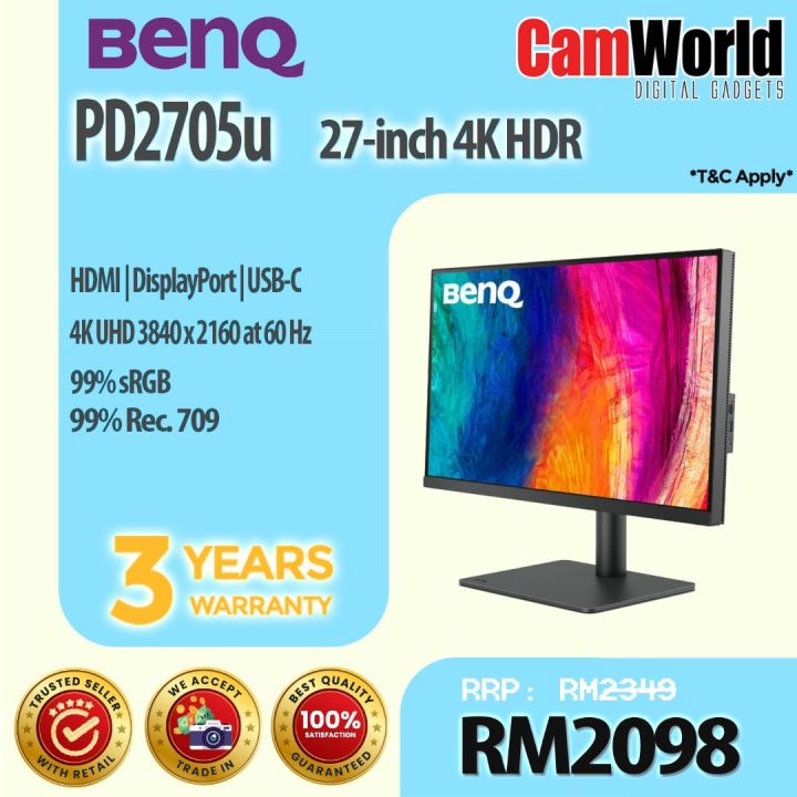 BENQ PD2705U 27IN 4K HDR IPS MONITOR | Lazada
