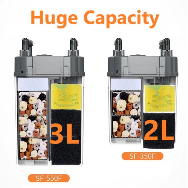 Silent Hang On Back HOB Filter huge media space Lily pipe Skimmer | Lazada