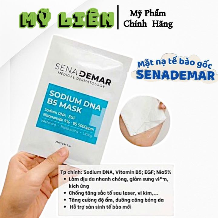 Mặt Nạ Hàn Quốc Sena Derma Sodium DNA B5 Cấp Ẩm, Phục Hồi, Dưỡng Trắng ...