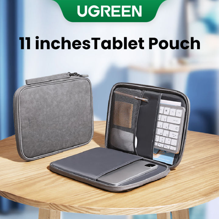 UGREEN 11 Inch Tablet Case PU Suede Leather Soft Padded Zipper Cover ...