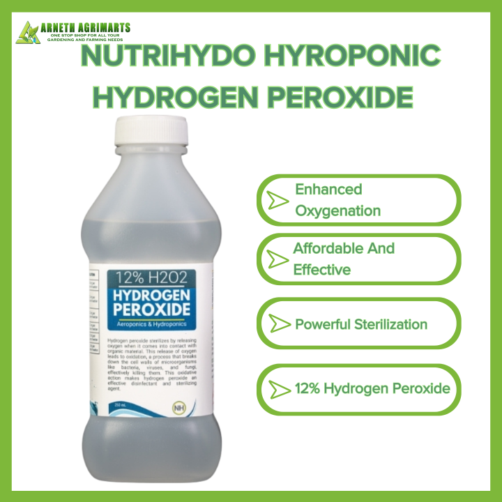 NutriHydro HYDROGEN PEROXIDE 12% H2O2 FO HYDROPONICS AND AEROPONICS ...
