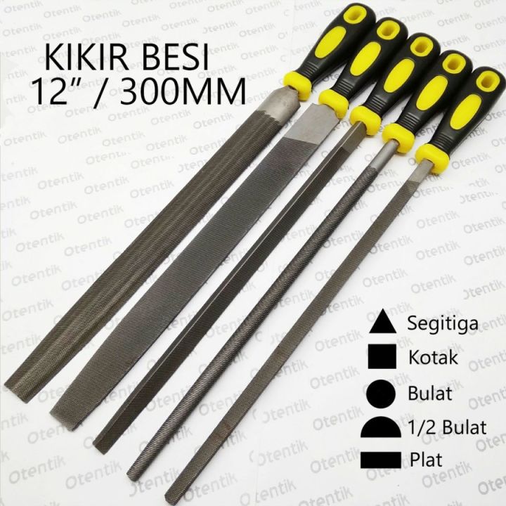 KIKIR BESI 12 PLAT - BULAT - KOTAK - SEGITIGA - SETENGAH BULAT 30CM ...