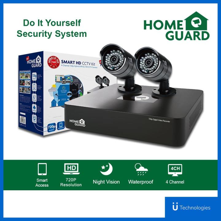 Homeguard 4CH & 2 720p Smart HD CCTV Camera with 1TB hard disk | Lazada PH