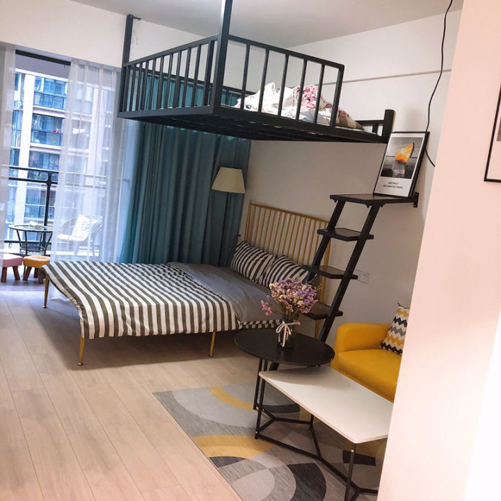 Aoyue loft Creative Space Saving Iron Hammock Elevated Bed Empty ...