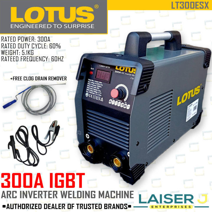 Lotus 300A Arc Inverter Welding Machine IGBT LT300ESX + FREE CLOG DRAIN ...