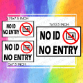 NO ID NO ENTRY (LAMINATED/PVC) SIGNAGE | Lazada PH