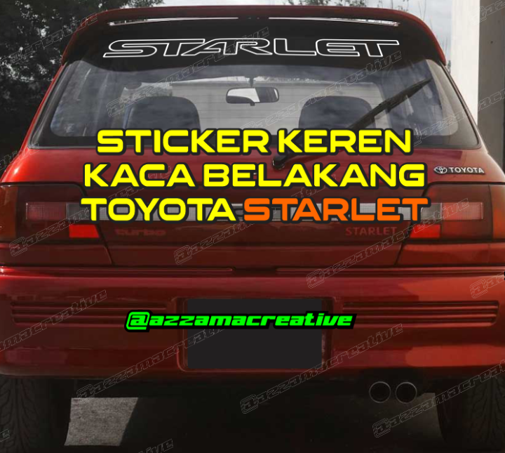 Stiker Toyota Starlet decals kaca belakang | Lazada Indonesia