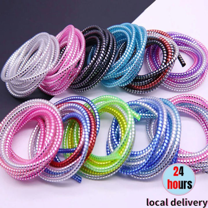 3Pcs Spiral Charger Cable Earphone Headset Cord Protector Winder ...