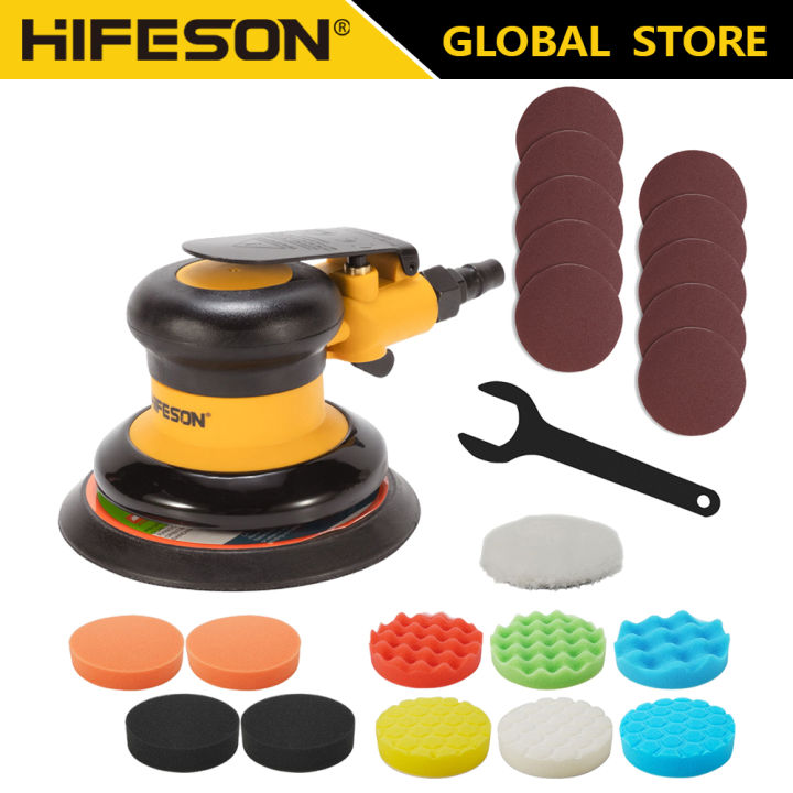 HIFESON 5/6 Inch Pneumatic Air Sander Polisher Tool Polishing Random ...