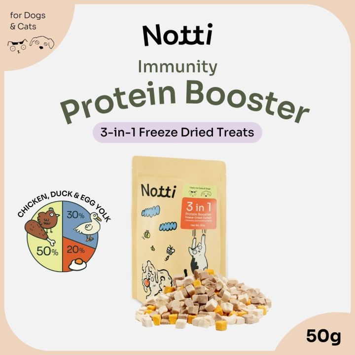 NOTTI 3-in-1 Protein Booster Freeze-Dried Cubes (Immunity and Muscle ...