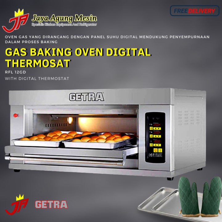 Gas Baking Oven Digital Getra RFL-12GD/Oven Gas Digital Getra RFL 12GD ...