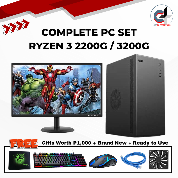 COMPLETE PC SET - AMD RYZEN 3 2200G / 3200G CPU Brand New Desktop ...