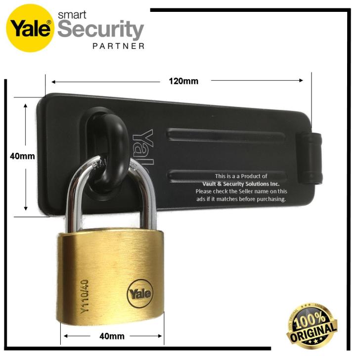 Yale Y110 with HASP Brass Padlock with Safety Hasp Anti Rust Padlock No ...
