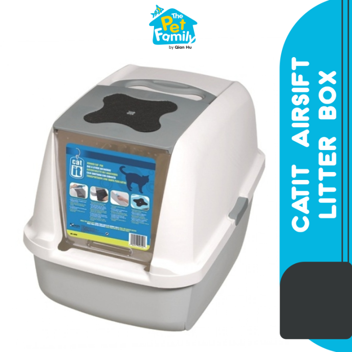 CATIT Hooded Cat Litter Box Tray / Cat Toilet / Tandas Kucing 猫砂盘 TPF ...