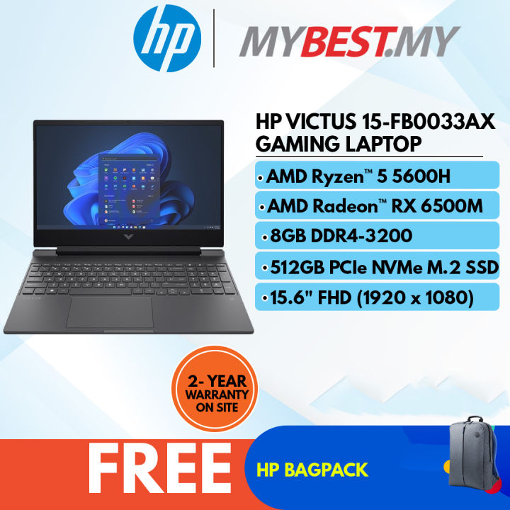 HP VICTUS 15-FB0033AX GAMING LAPTOP (RYZEN 5 5600H,8GB,512GB SSD,15.6 ...