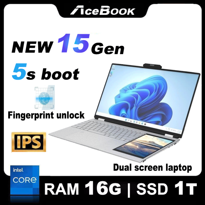 Dual screen laptop 2023 new model lap top 电脑 Windows11 gaming laptop ...