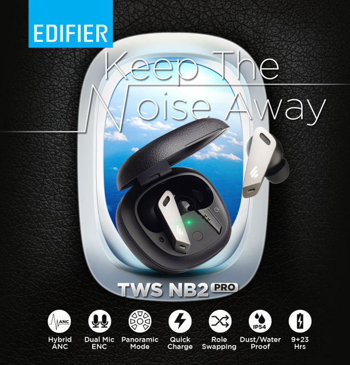 Edifier TWS NB2 PRO - Active Noise Cancellation True Wireless Bluetooth Earphones Earbud ...