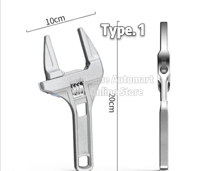 Sanitary Adjustable 6mm - 68mm 2 IN 1 Wrench Spanner Reversible Jaw ...