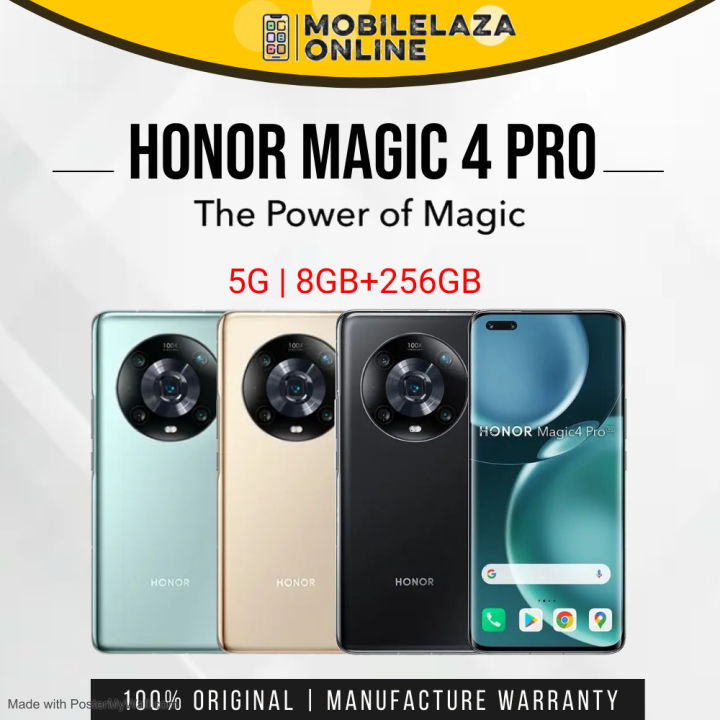 Honor Magic 4 Pro 5G (8GB RAM + 256GB ROM) | Snapdragon 8 Gen 1 | 100W SuperCharging | 100% ...