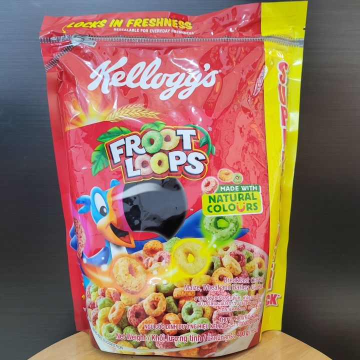 KELLOGG'S - Túi FROOT LOOPS 400g - NGŨ CỐC BÁNH VÒNG ĂN SÁNG / THÁI LAN ...