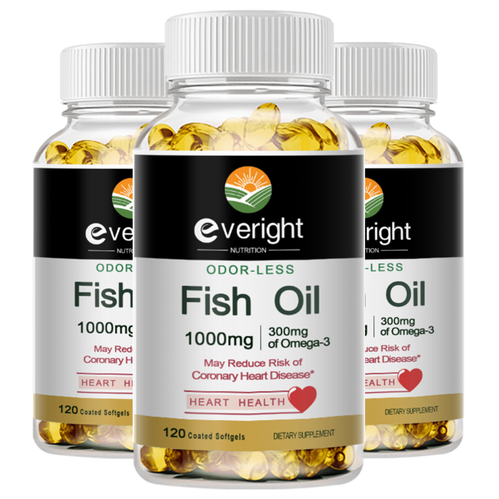 Deep-Sea Fish Oil Capsules Made in USA OMEGA 3 Rich In DHA & EPA for ...