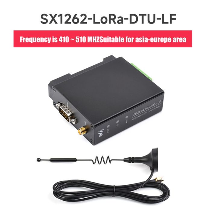 SX1262 LoRa DTU LF Guide Rail LoRa Data Transmission Terminal DTU 410-510MHz RS232/RS485/RS422 ...