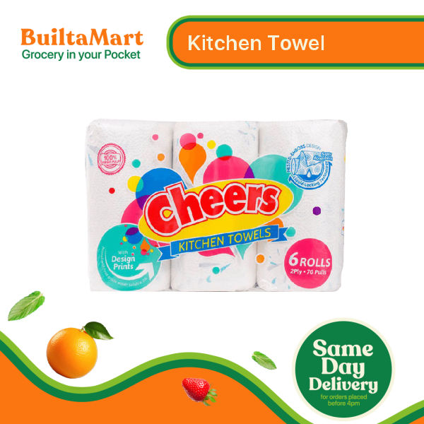 Cheers Regular Kitchen Towel (6 Rolls) | Lazada PH