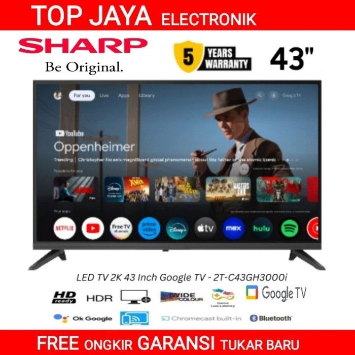 LED TV SHARP 43 INCH GOOGLE TV BARU BERGARANSI RESMI - Dus dari Pabrik ...