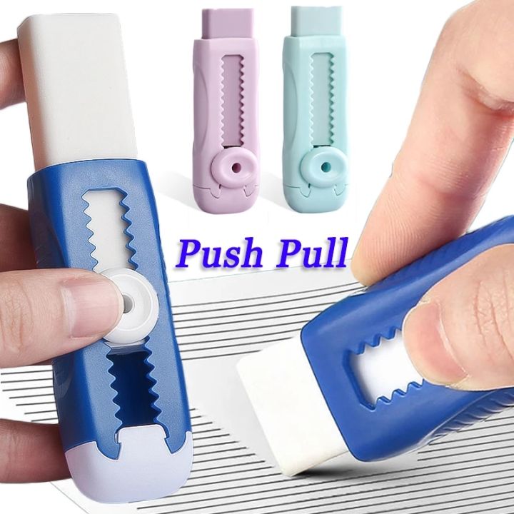 Pencil Eraser Useful Labor-saving Push Pull Rubber Creative Wiping ...