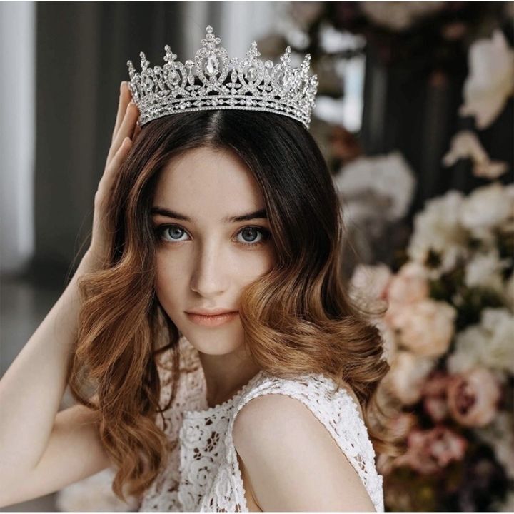 Crystal Rhinestone Pearl Crown with Comb for Wedding Prom Birthday ...