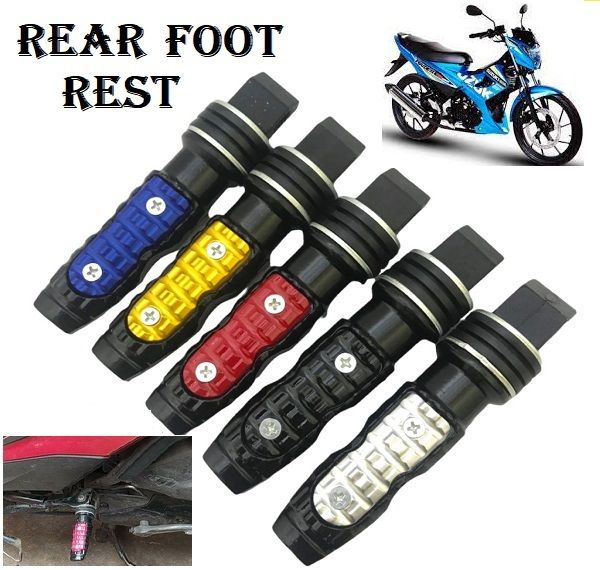 SUZUKI Smash 115-110 CARB MOTORCYCLE REAR PEDAL CNC ALLOY REAR FOOTREST ...