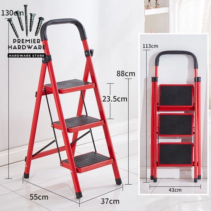 Ladder 3 4 5 6 Steps Metal Folding Ladder Household Steel Ladder ...