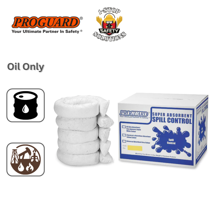 Proguard Absorb Up 15 to 20 Time 145 L Oil Only Laminated Sorbent Sock ...