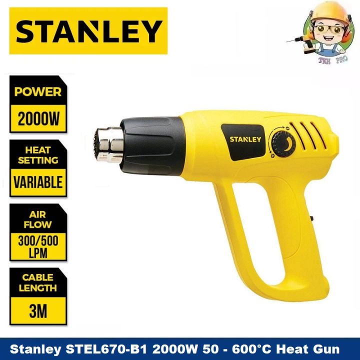 STANLEY STEL670 2000w Corded Hot Air Gun ( 50-450°C / 90-600°C 300 / ...