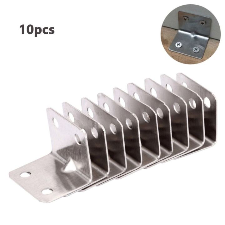 DIXRY 10Pcs Square Angle 90 Degree Connectors Code Furniture Fixing L ...