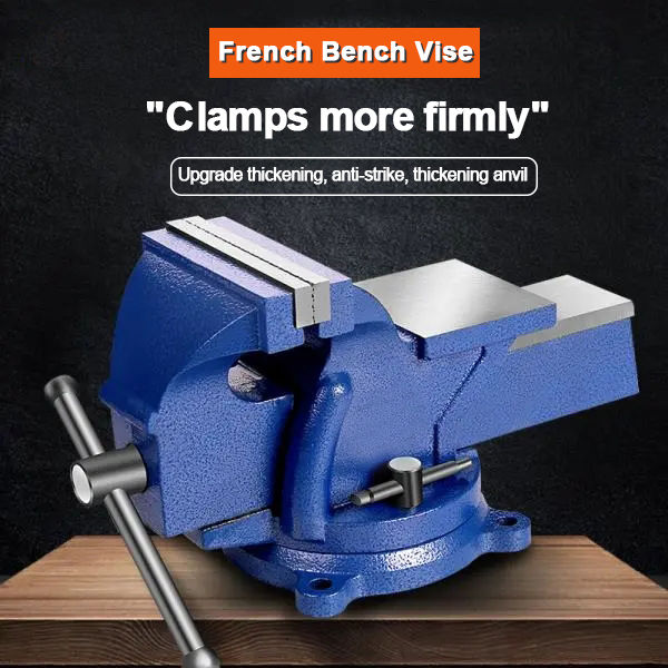Bench Vise 360° Swivel Base Original Heavy Duty Bench Vise with Anvil 3" 4" 5" 6" (Optional ...