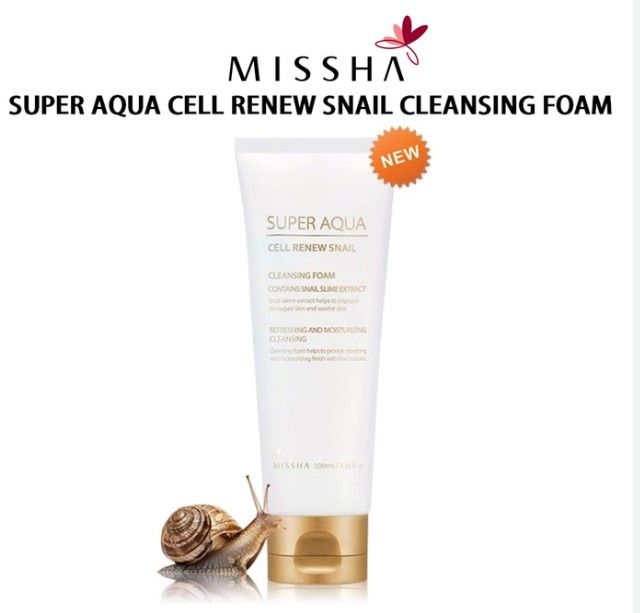 [MISSHA] Super Aqua Cell Renew Snail Cleansing Foam 100ml | Lazada PH