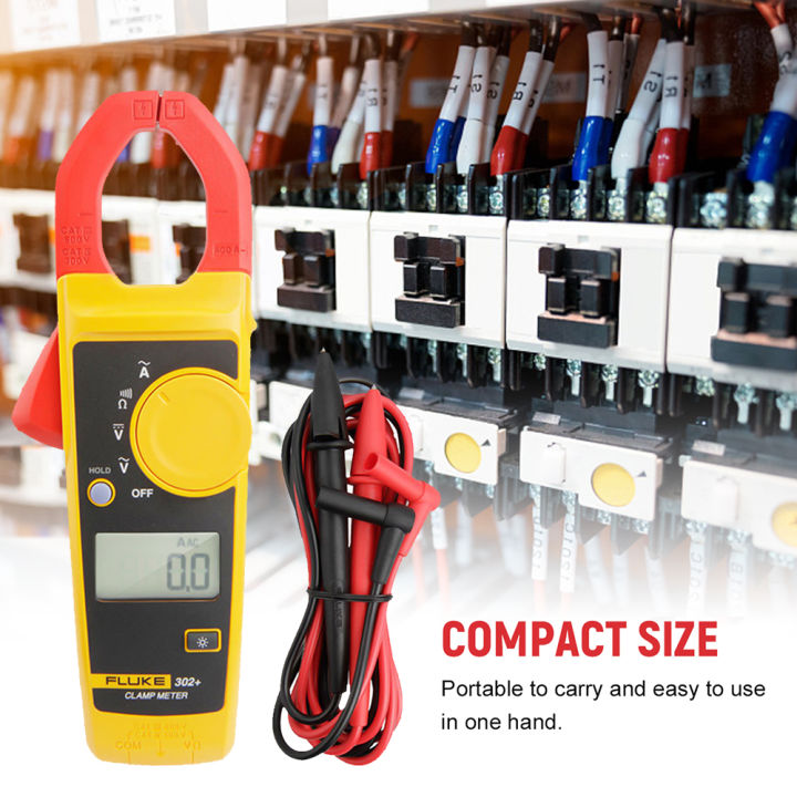 FLUKE F302+ Handheld Clamp Meter LCD Display Digital Clamp Multimeter ...