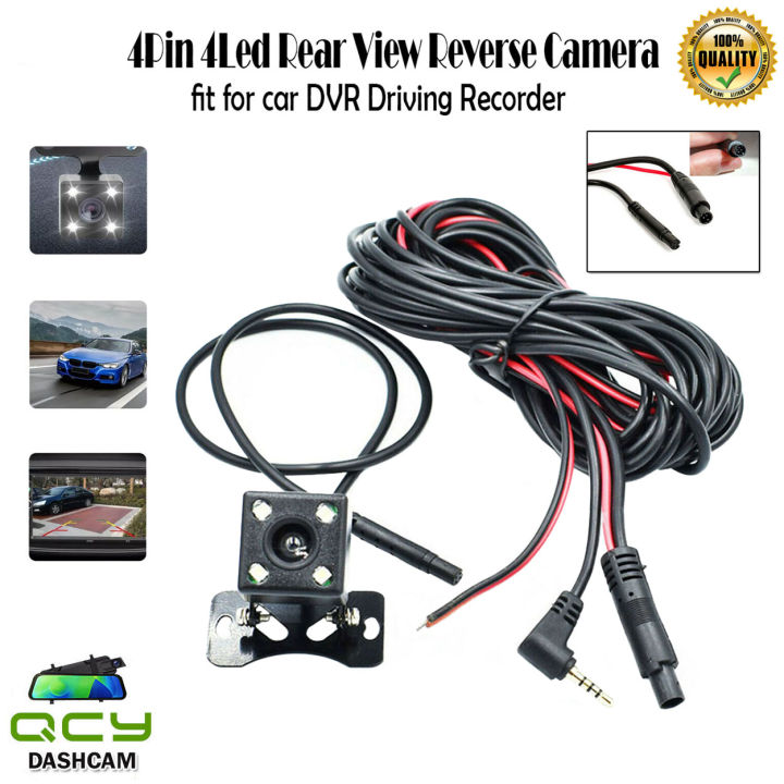 QCY 5pin 4 led Reverse backup camera for dashcam 170 degree Wide Angle ...
