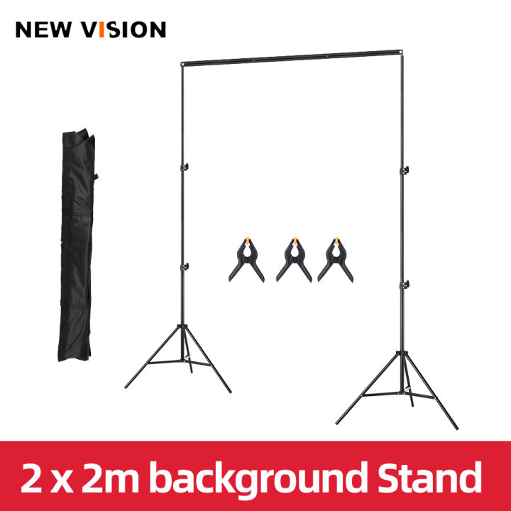 2x2m 6.5ft*6.5ft Backdrop Background Frame Light Stand + 3pcs Clip ...