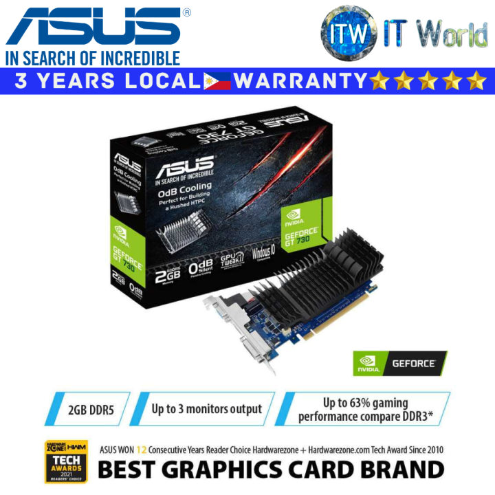 Itw | ASUS GT 730 2GB GDDR5 Geforce Graphic Card with I/O Port Brackets ...