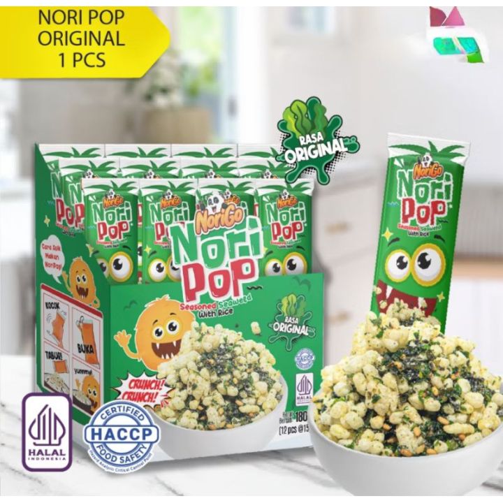 Nori pop Rice Noodle Seaweed BOX HALAL- Nori Go Rumput Laut Panggang ...
